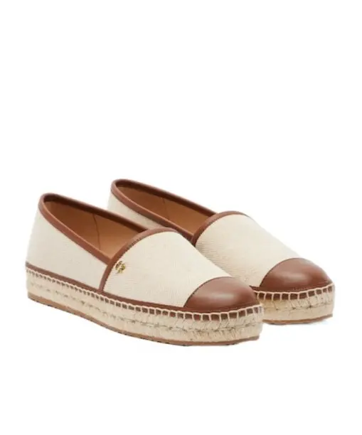 GIANVITO ROSSI Leather-trimmed Canvas Espadrilles