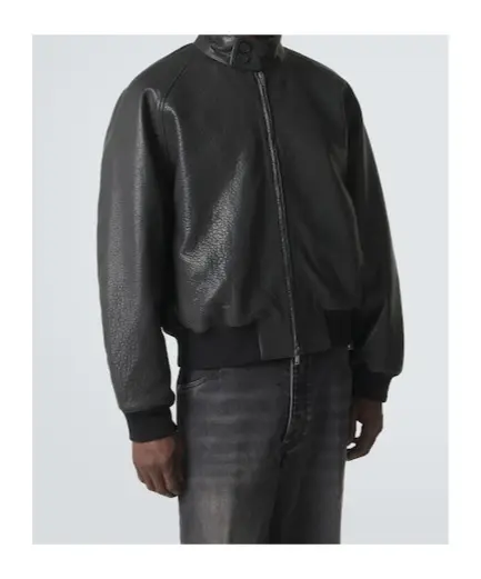 Studio Nicholson Over Leather Bomber Jacket