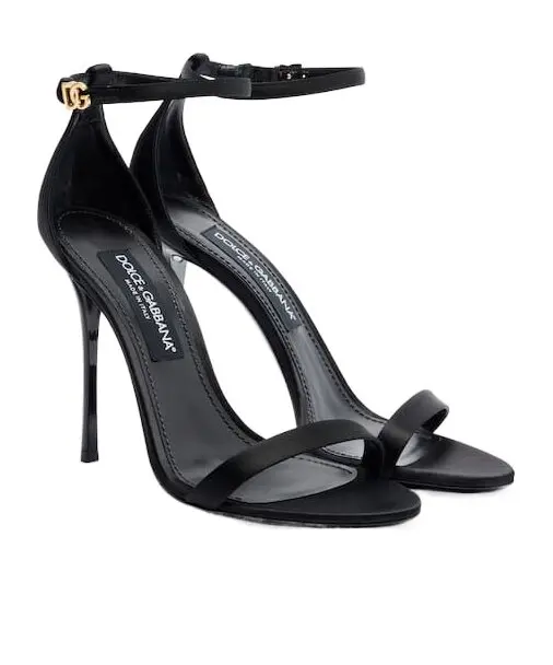 Dolce & Gabbana Satin Sandals - Black