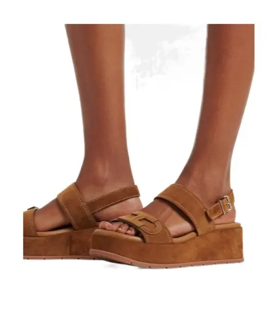 Hogan Suede Platform Sandals
