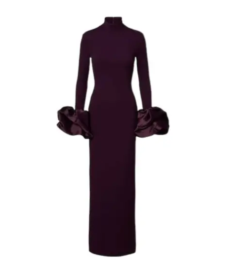 Solace Viviana Satin-trimmed Gown