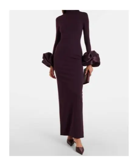 Solace Viviana Satin-trimmed Gown