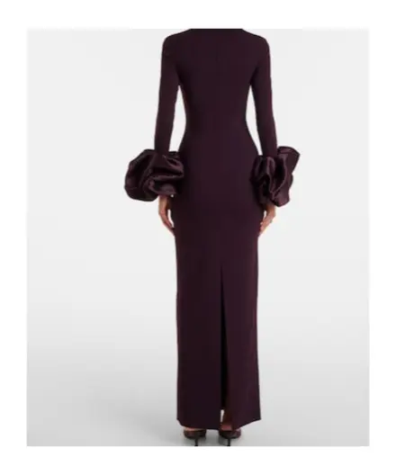 Solace Viviana Satin-trimmed Gown