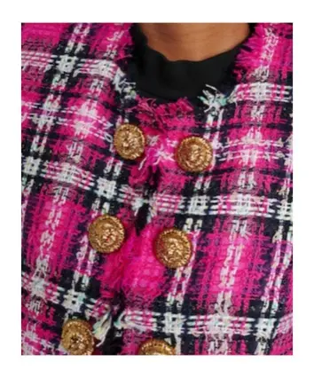 Balmain Checked Cotton And Wool-blend Tweed Jacket