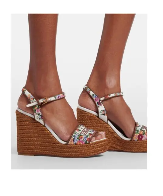 Dolce & Gabbana Floral Espadrille Wedges