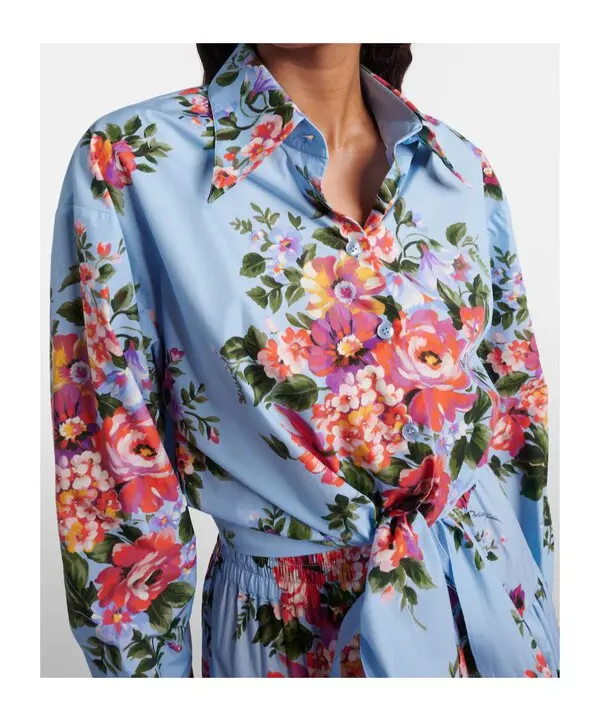Dolce & Gabbana Floral Cotton Poplin Shirt