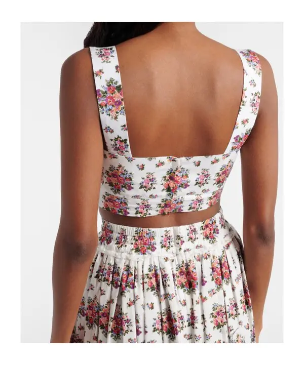 Dolce & Gabbana Floral Cotton Crop Top
