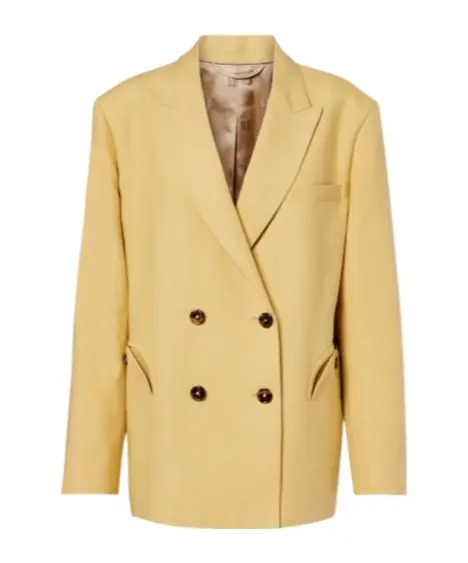 BLAZÉ MILANO Pure Linen Double-breasted Blazer - Nude