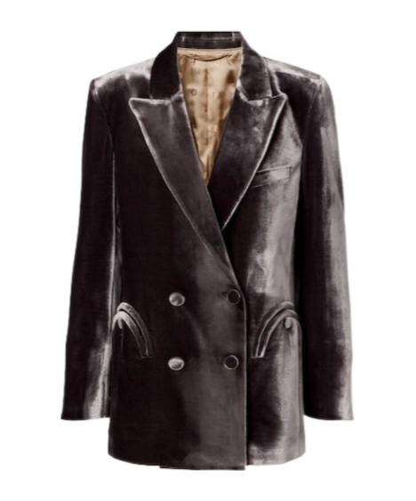 BLAZÉ MILANO Double-breasted Velvet Blazer