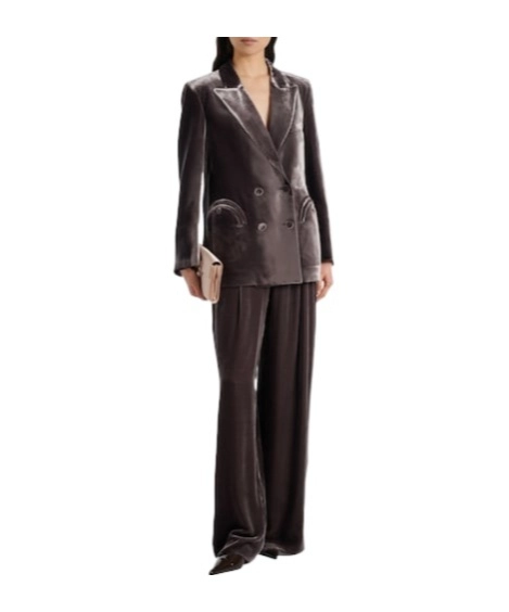 BLAZÉ MILANO Double-breasted Velvet Blazer