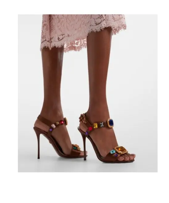 Dolce & Gabbana Embellished Satin Sandals