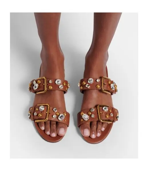 Dolce & Gabbana Embellished Leather Sandals