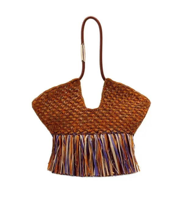 Zimmermann Goldentime Medium Raffia Tote Bag