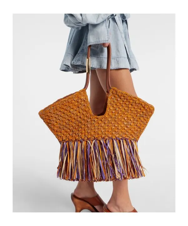 Zimmermann Goldentime Medium Raffia Tote Bag