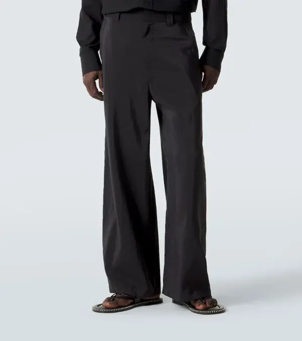 LEMAIRE Silk-blend Straight Pants