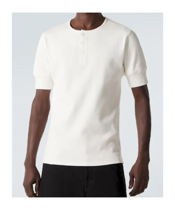 LEMAIRE Cotton And Linen Jersey Henley Shirt