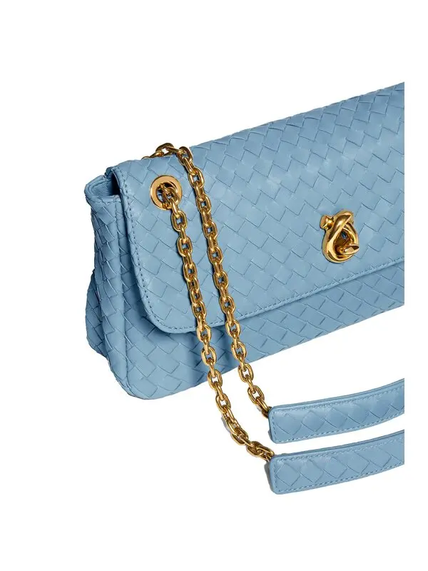 Bottega Veneta Intrecciato Shoulder Bag - Blue