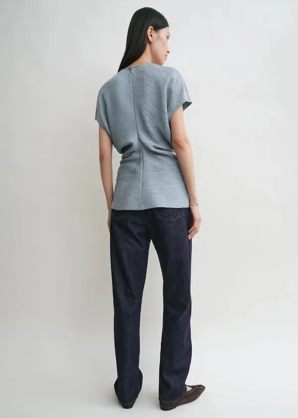 TOTEME Slouch Waist Crinkled Top