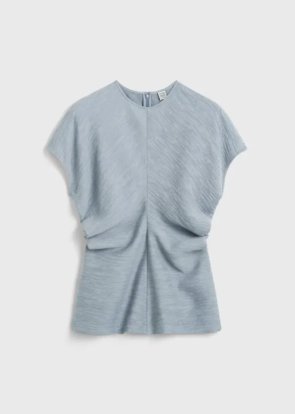 TOTEME Slouch Waist Crinkled Top