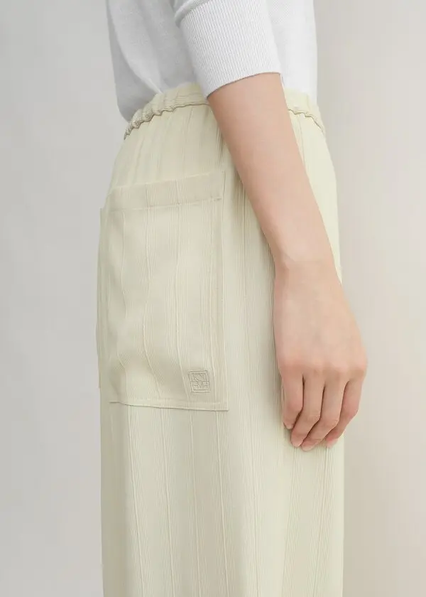 TOTEME Woven Stripe Drawstring Trousers