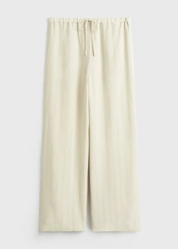 TOTEME Woven Stripe Drawstring Trousers