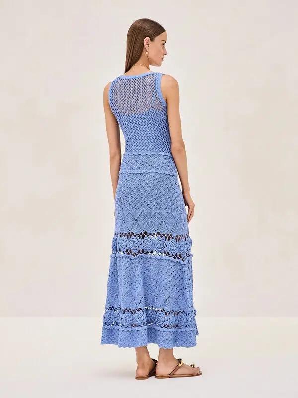 Alexis Aleala Crochet Tiered Maxi Dress