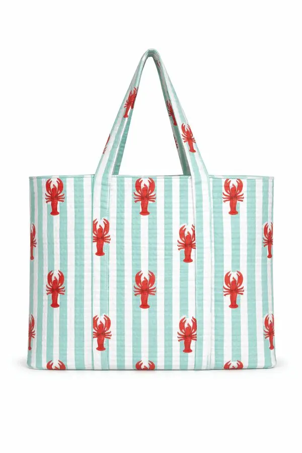 CYC Striped Lobster Tote Turquoise - Green