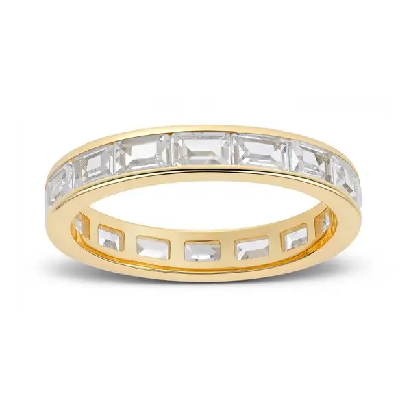 KYLIE HARPER Channel-set Baguette Diamond Cz Eternity Band Ring - Gold