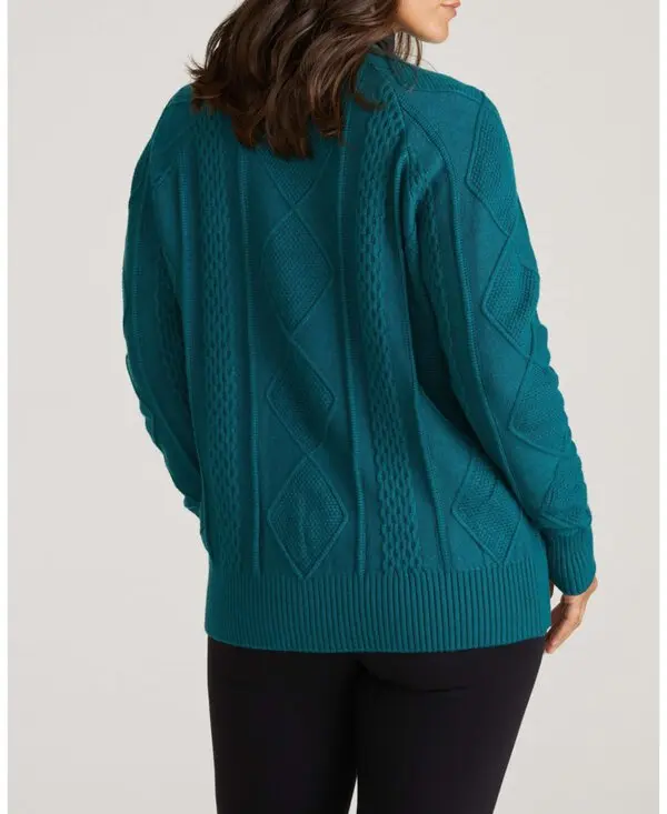 Universal Standard Plus Cable Knit Cardigan - Botanic