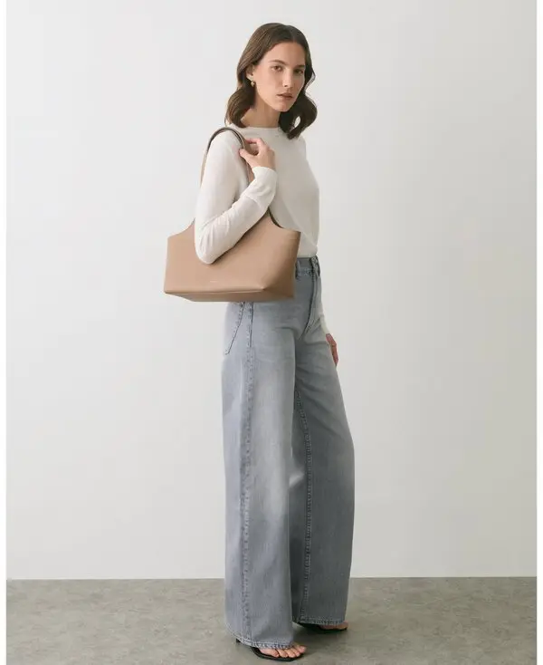 Cuyana East West System Tote - Cappuccino