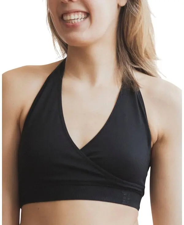 BRABAR Hug Backless Halter Bralette - Black