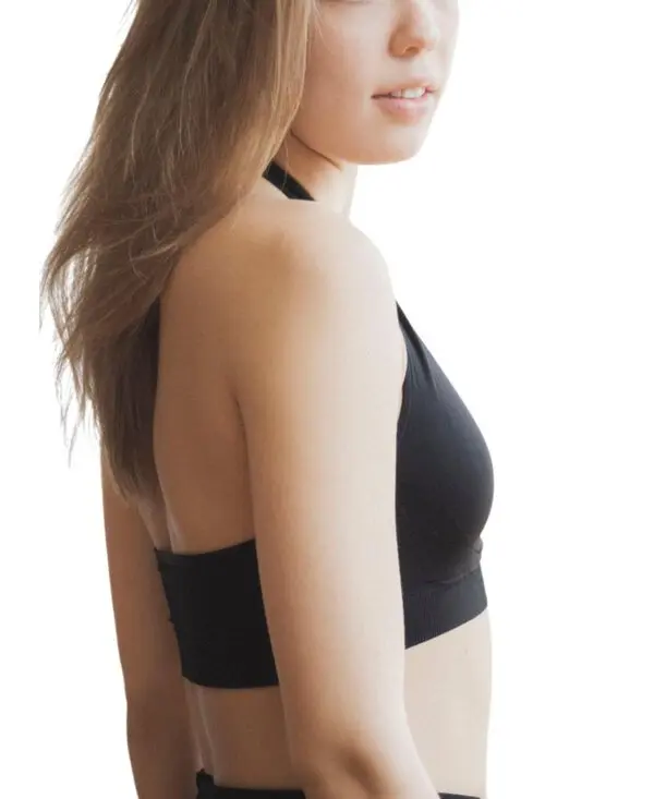 BRABAR Hug Backless Halter Bralette - Black