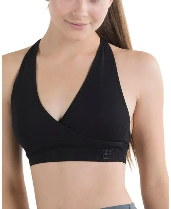 BRABAR Hug Strappy Halter Sports Bralette - Black