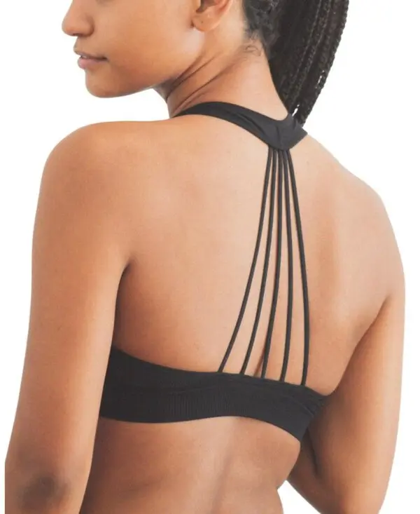 BRABAR Hug Strappy Halter Sports Bralette - Black