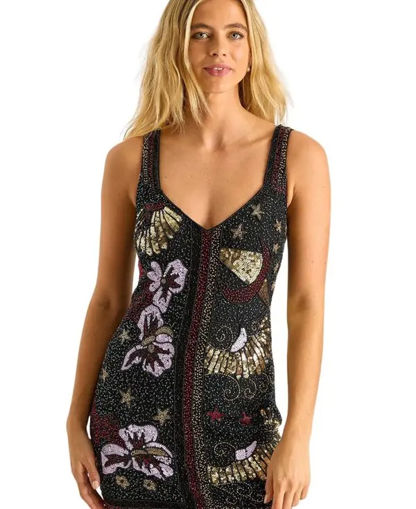 Nasty Gal Celestial Beaded Mini Dress