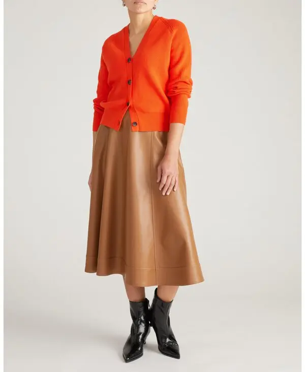 Universal Standard Plus Better-than-wool Cardigan - Orange Flame