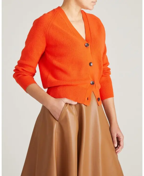 Universal Standard Plus Better-than-wool Cardigan - Orange Flame