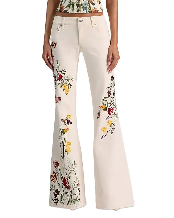 Alice + Olivia Emryn Low Rise Flare Jeans