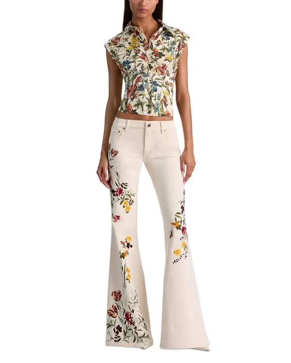 Alice + Olivia Emryn Low Rise Flare Jeans