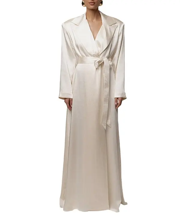 JLUXLABEL Satin Embrace Maxi Dress - Ivory