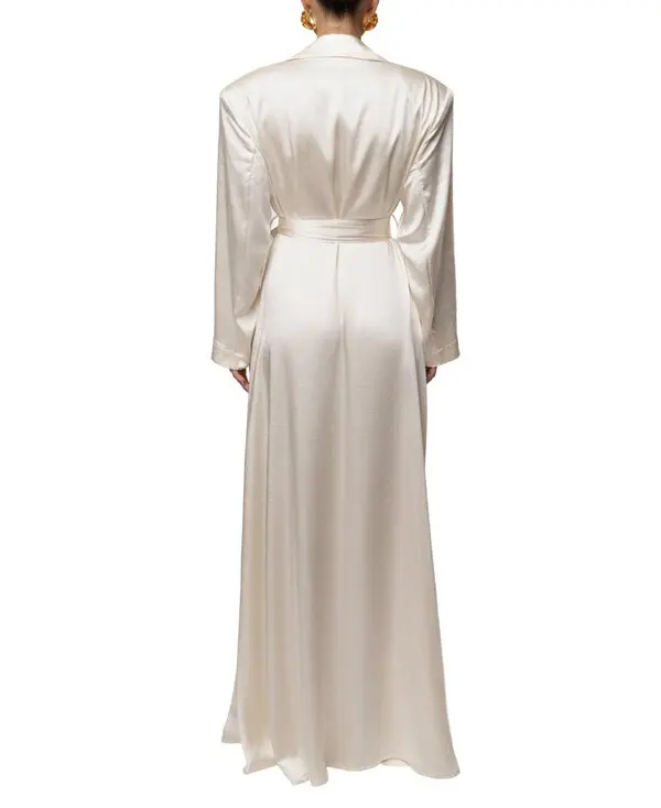 JLUXLABEL Satin Embrace Maxi Dress - Ivory