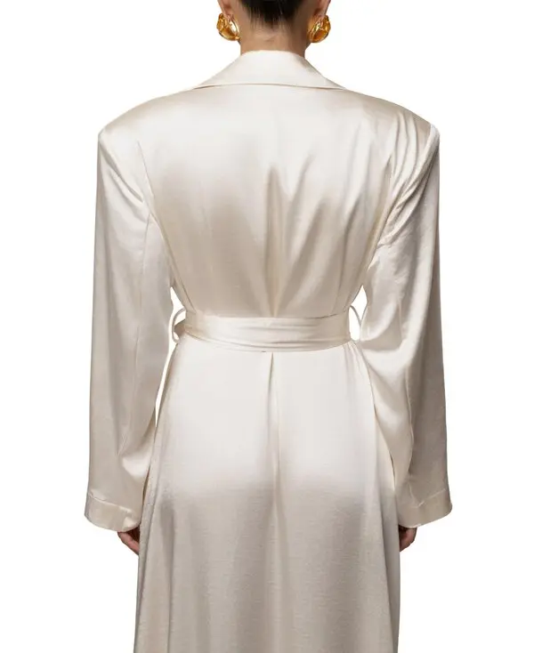 JLUXLABEL Satin Embrace Maxi Dress - Ivory
