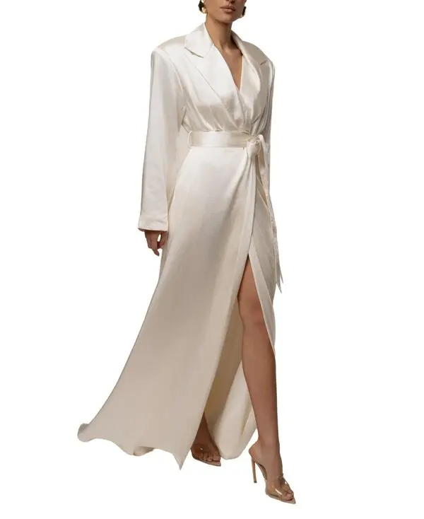 JLUXLABEL Satin Embrace Maxi Dress - Ivory