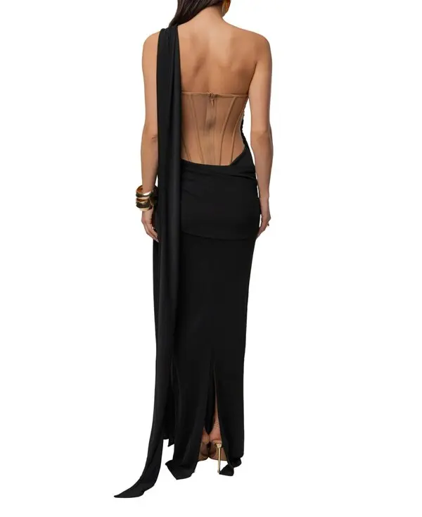 JLUXLABEL Empress Of Hearts Maxi Gown - Black