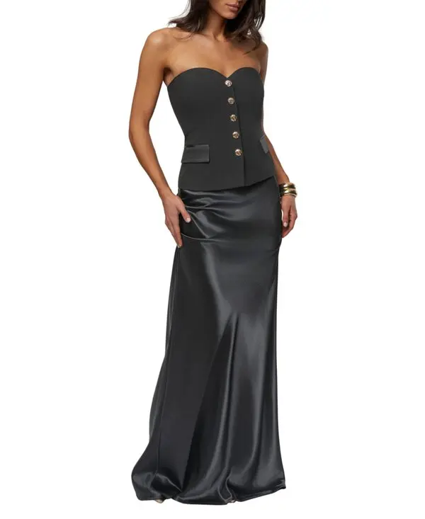 JLUXLABEL Tradition Satin Maxi Skirt