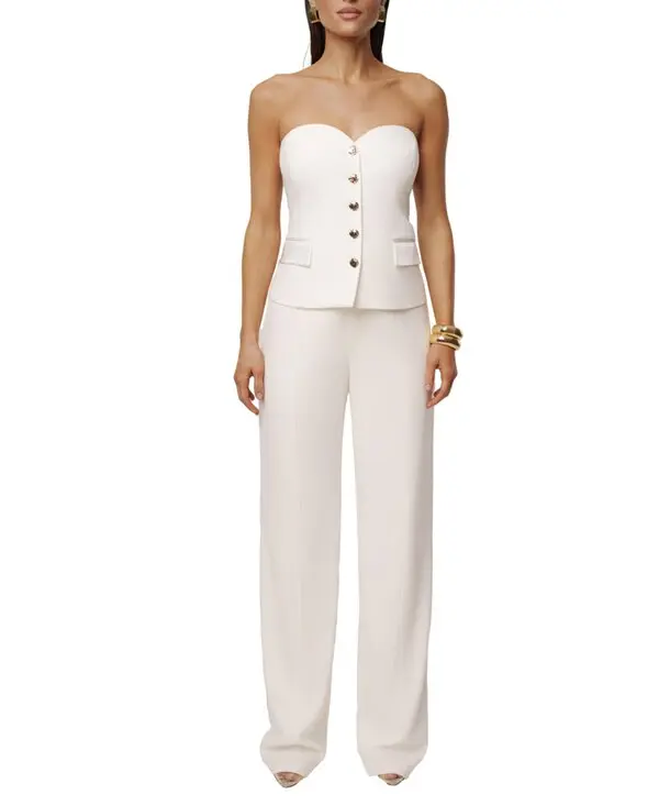 JLUXLABEL Button Front Vest - Ivory