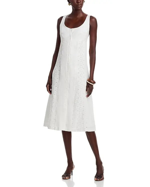 DOLCE CABO Linen Cotton Sleeveless Midi Dress