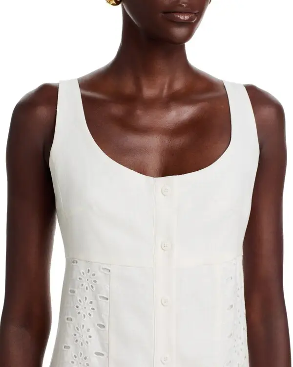 DOLCE CABO Linen Cotton Sleeveless Midi Dress
