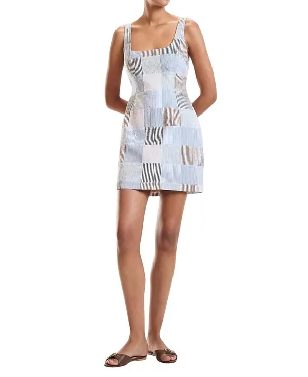 Cynthia Rowley Seersucker Midi Dress - Blue