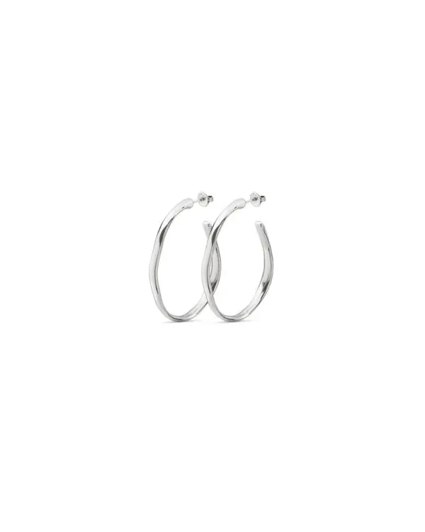 UNODE50 Sterling Plated Open Hoop Earrings